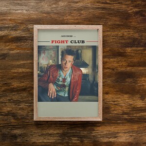 Fight Club Tyler Durden - Brad Pitt Movie Poster, David Fincher, Wall ...