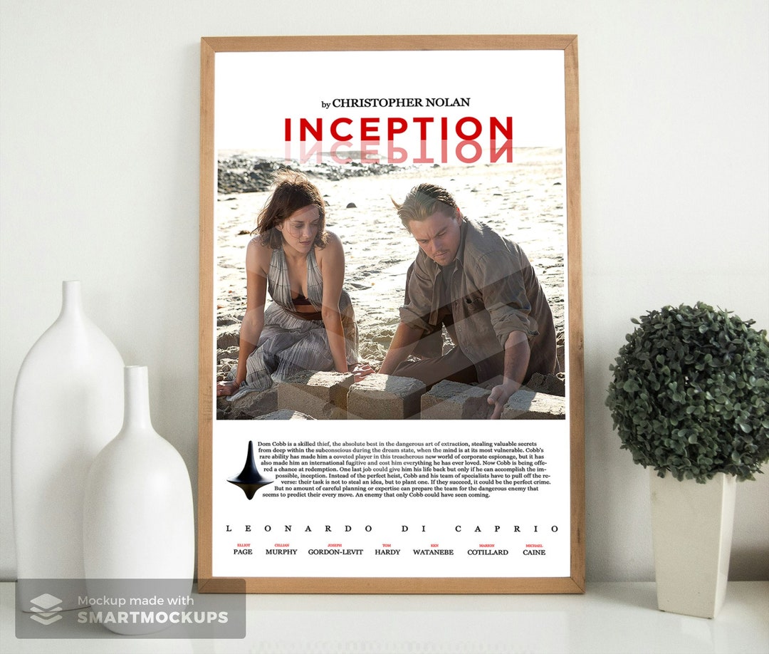 Inception Movie Poster, Leonardo Di Caprio, Wall Art, Wall Decor - Etsy