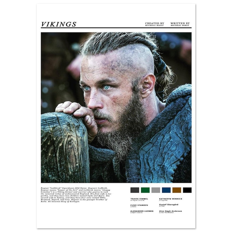 Ragnar Lothbrok Poster, Vikings, Wall Art, Wall Decor, King Ragnar - Etsy