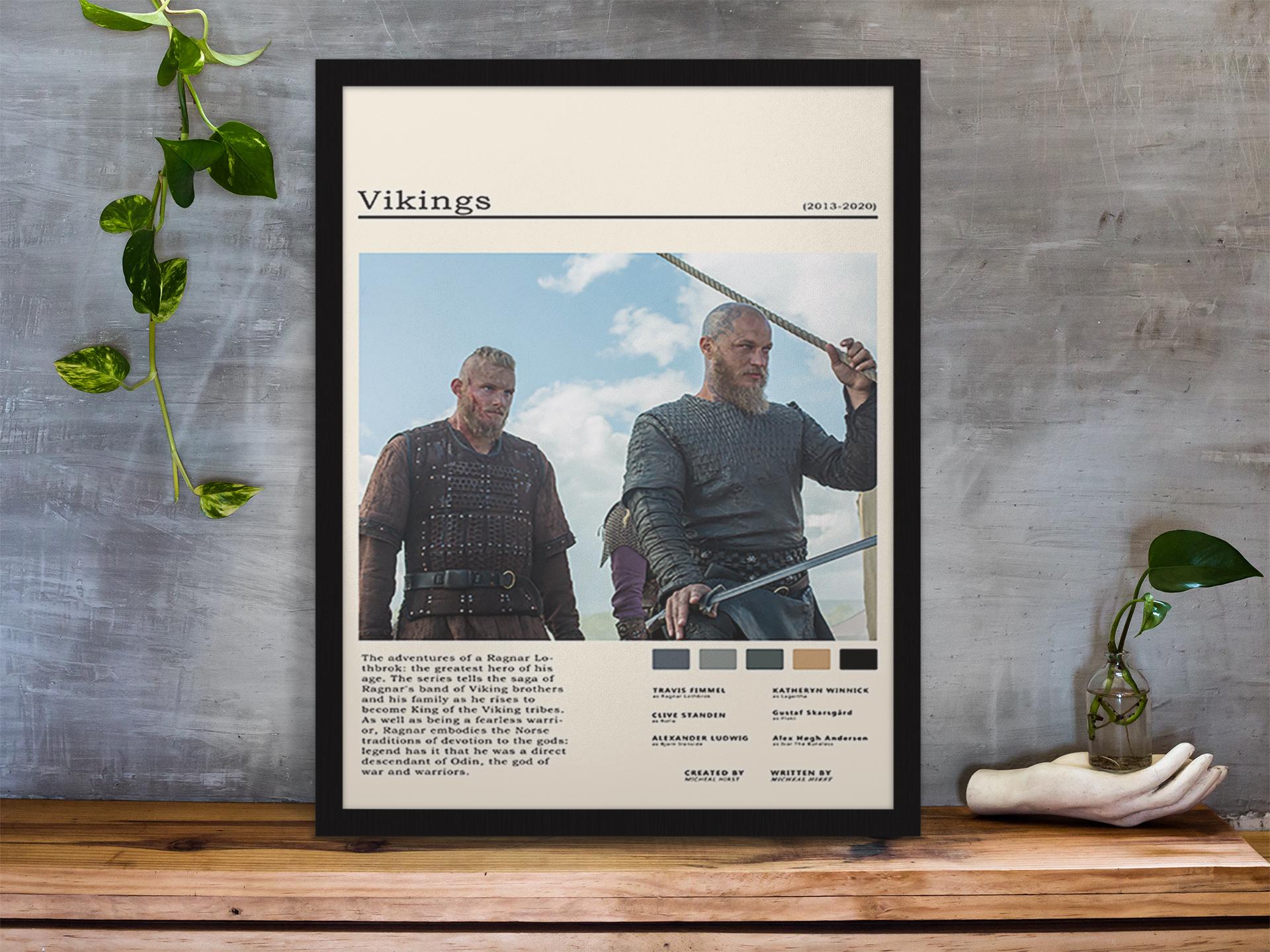 Ragnar Lothbrok & Bjorn Ironside Poster, Vikings Tv Series, Wall Art ...