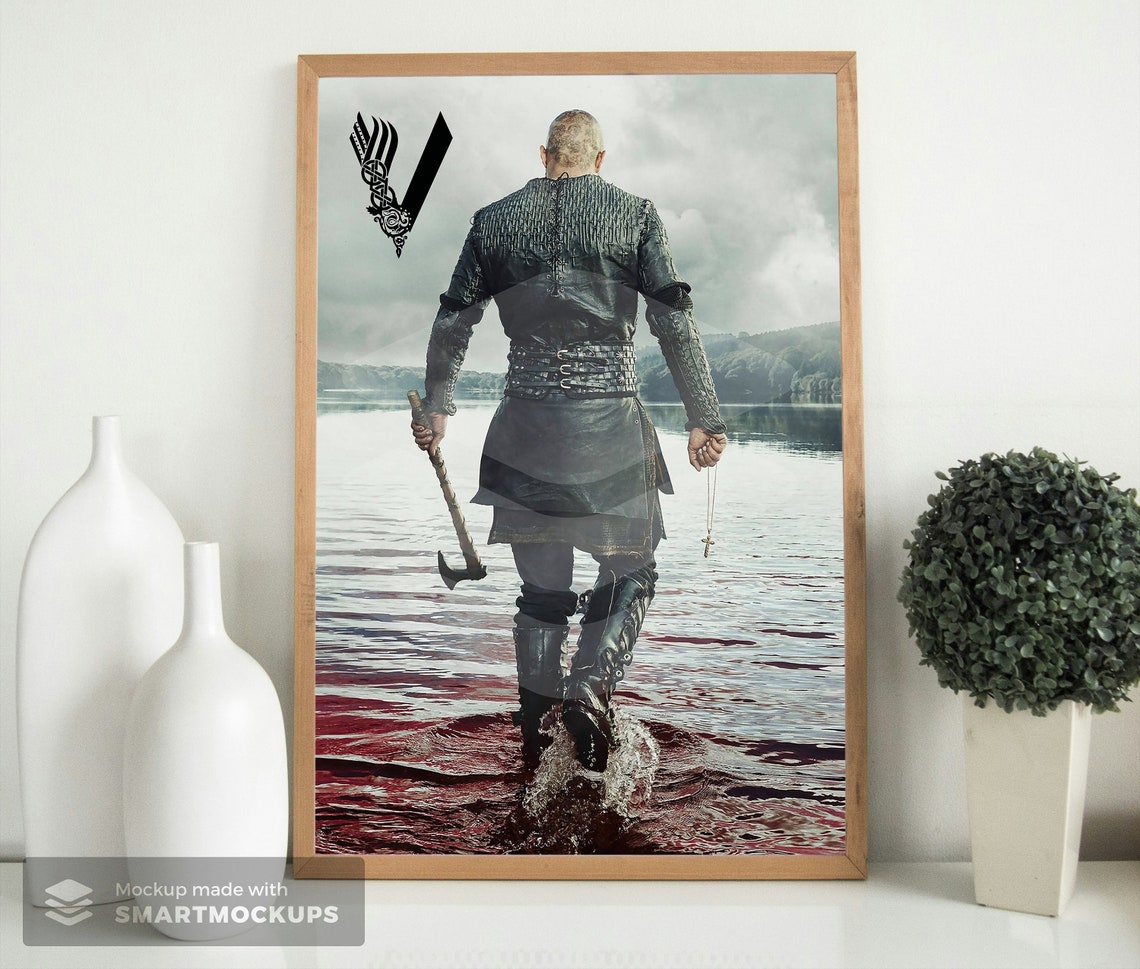 Ragnar Lothbrok Poster, Vikings, Wall Art, Wall Decor, King Ragnar ...