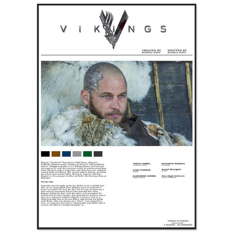 Ragnar Lothbrok Poster, Vikings, Wall Art, Wall Decor - Etsy
