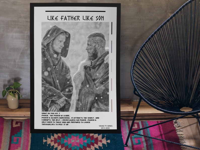 Vikings Tv Series Poster, Ragnar Lothbrok, Bjorn Ironside Poster, Wall ...