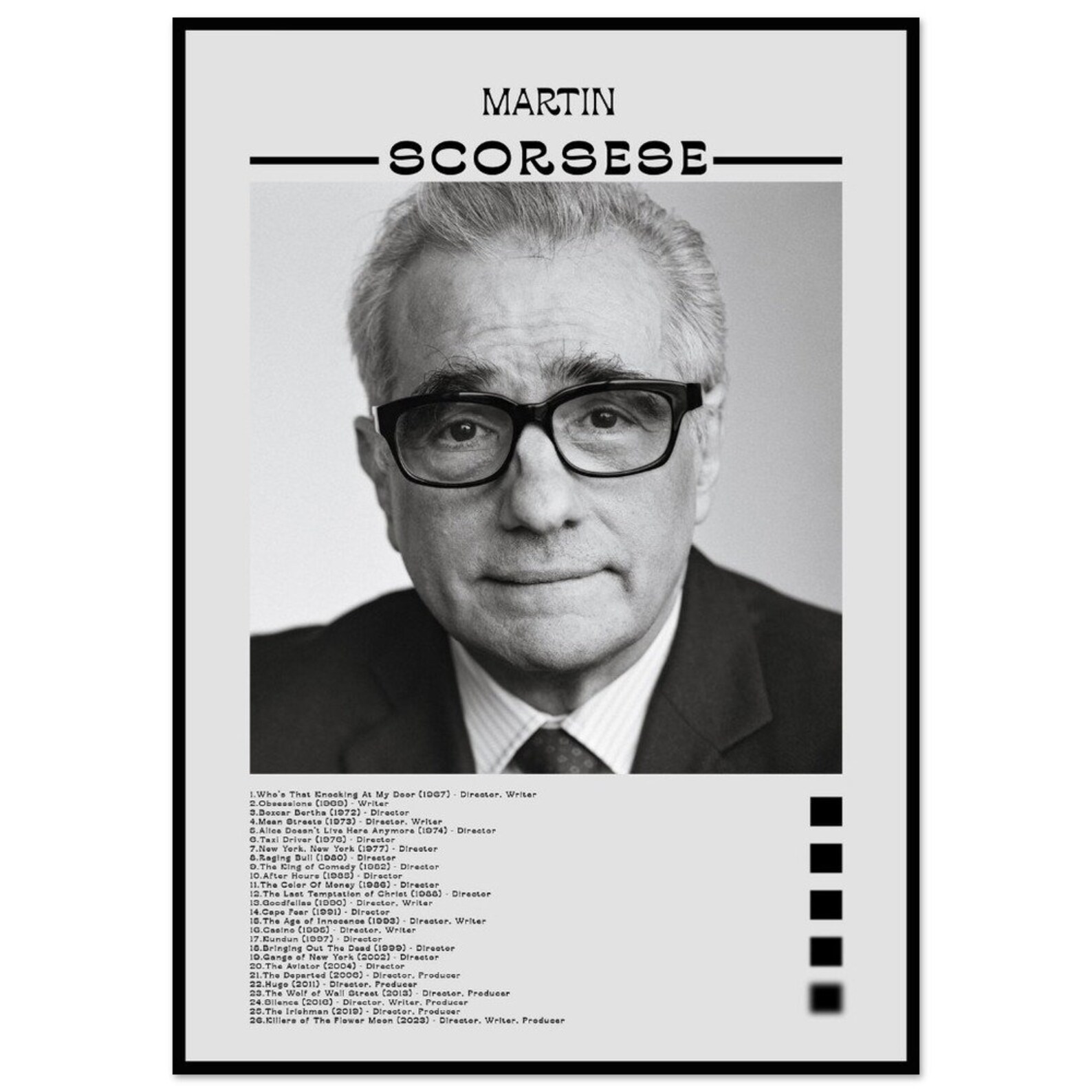 Martin Scorsese Poster, Director, Wall Art, Wall Decor - Etsy
