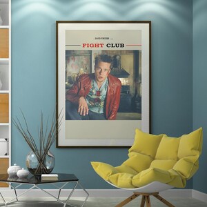 Fight Club Tyler Durden - Brad Pitt Movie Poster, David Fincher, Wall ...