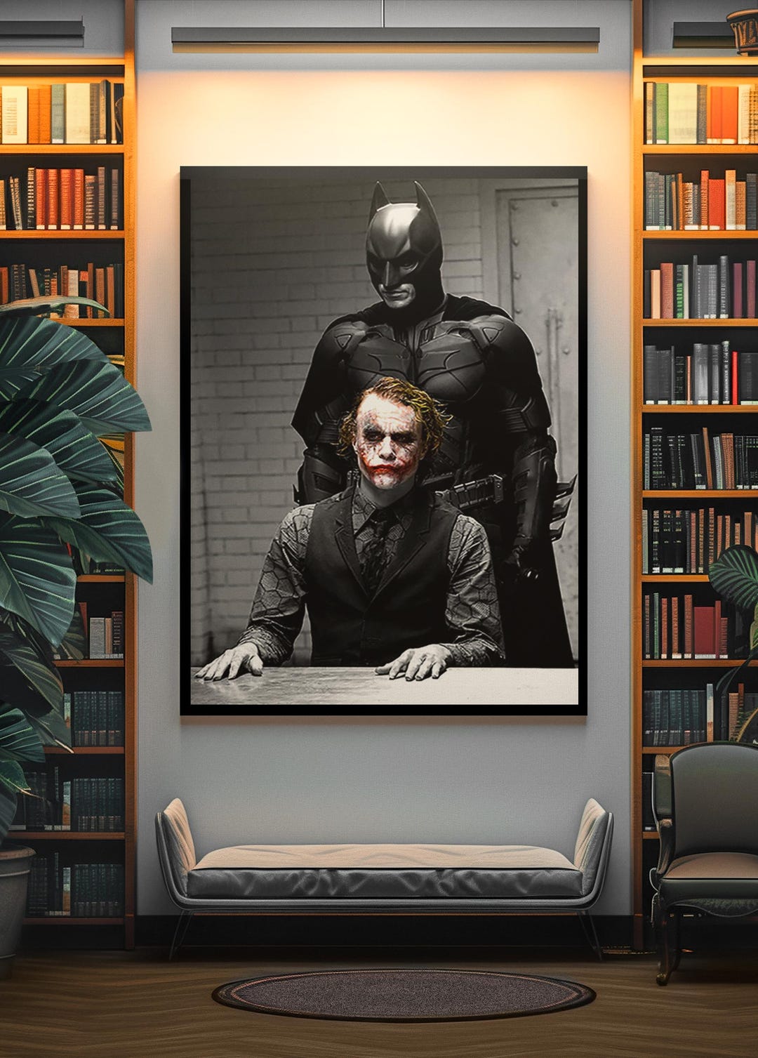 The Dark Knight Joker Batman Movie Poster, Christian Bale, Heath Ledger ...