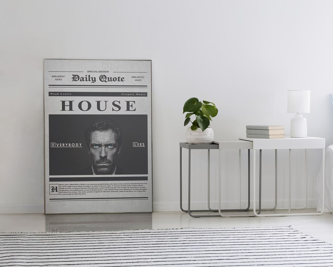 House Tv Series Poster, Dr. House, Gregory House, Hugh Laurie, Home ...