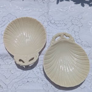 Pair of Vintage Belleek Shell Dishes in Shell Shape - Etsy