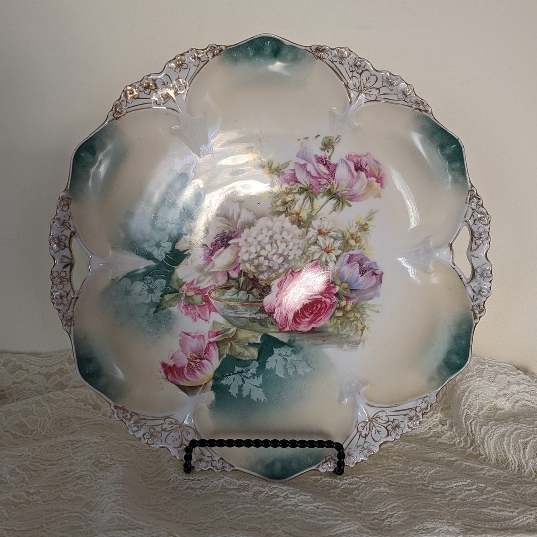 Antique RS Prussia Cake Plate - Etsy