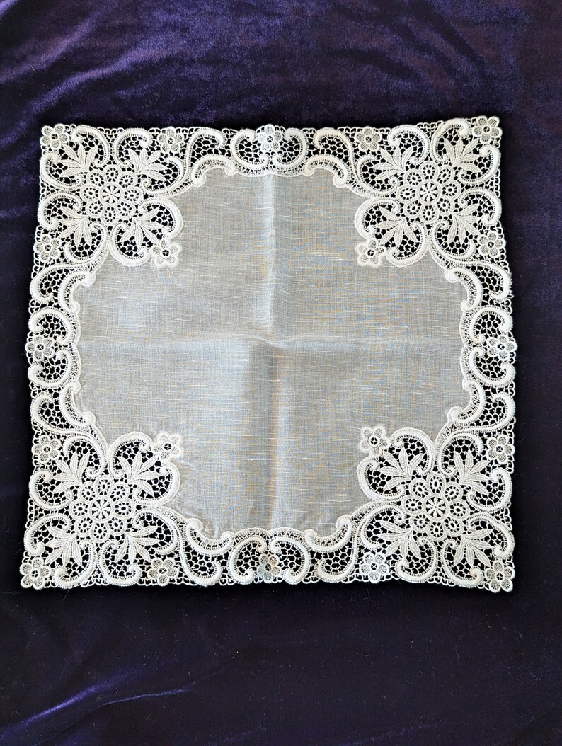 Vintage Lace Handkerchief - Etsy