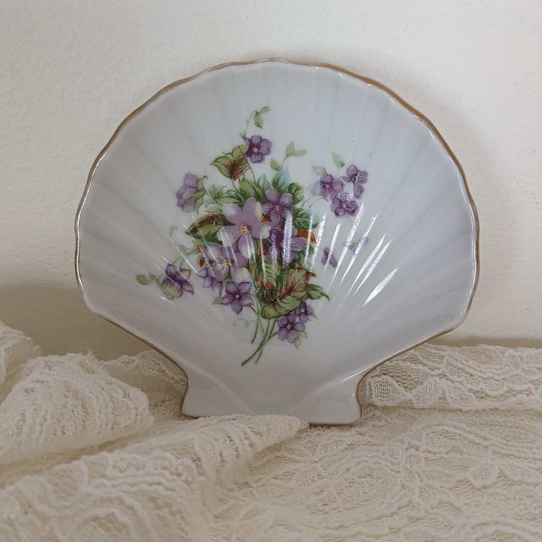Vintage Ceramic Shell Dish - Etsy
