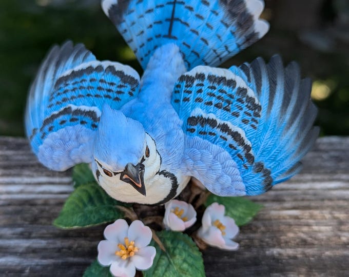 Vintage 1986 Lenox Fine Porcelain Garden Birds Blue Jay Figurine ...