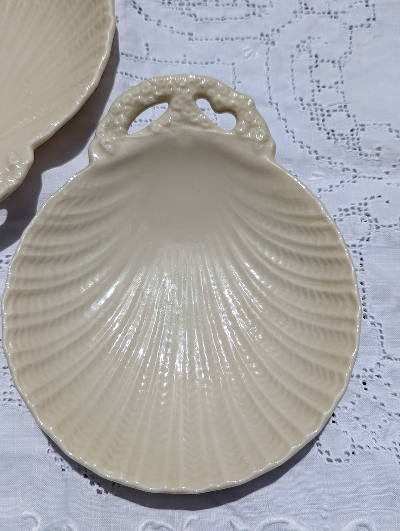 Pair of Vintage Belleek Shell Dishes in Shell Shape - Etsy