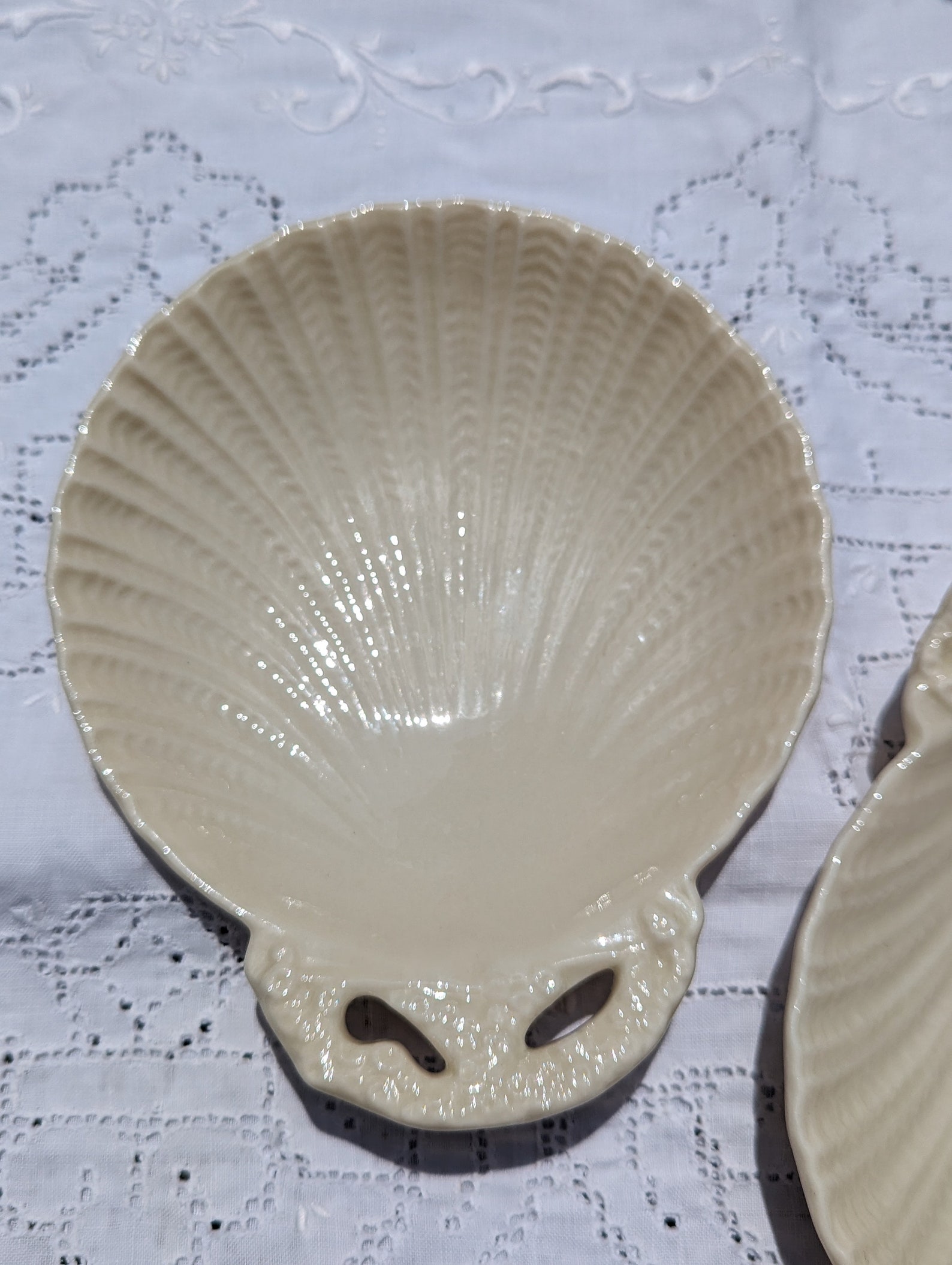 Pair of Vintage Belleek Shell Dishes in Shell Shape - Etsy