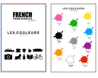 Quarterhouse French Vocabulary Pronouns Poster French and - Etsy