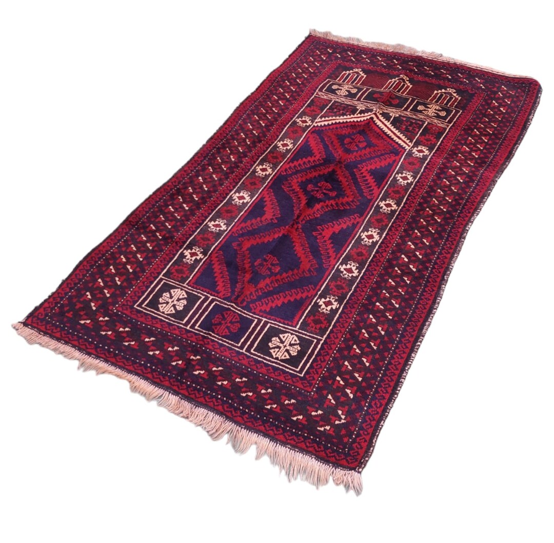 Tribal Afghan Prayer Rug, Handmade Prayer Rug, Vintage Prayer Rugs ...