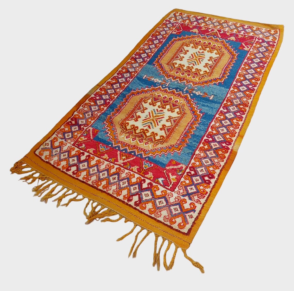 Handmade Vintage Woolen Kurdish Rug, Woolen Turkish Rugs, Area Rugs ...