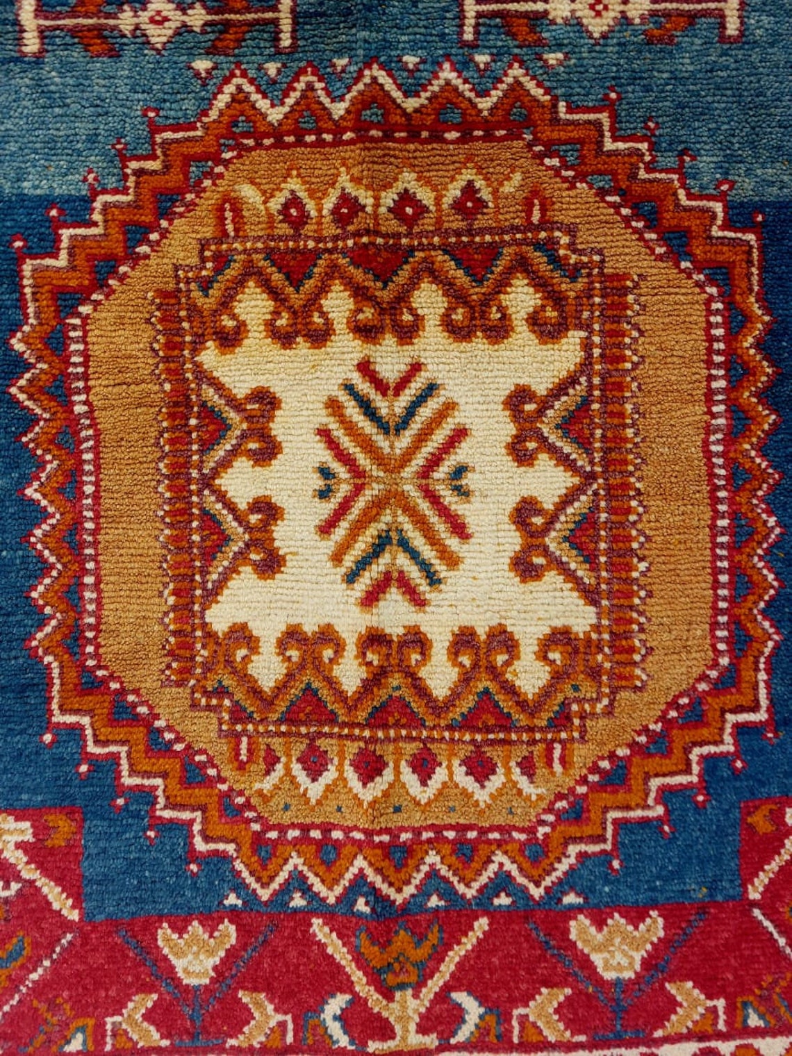Handmade Vintage Woolen Kurdish Rug, Woolen Turkish Rugs, Area Rugs ...
