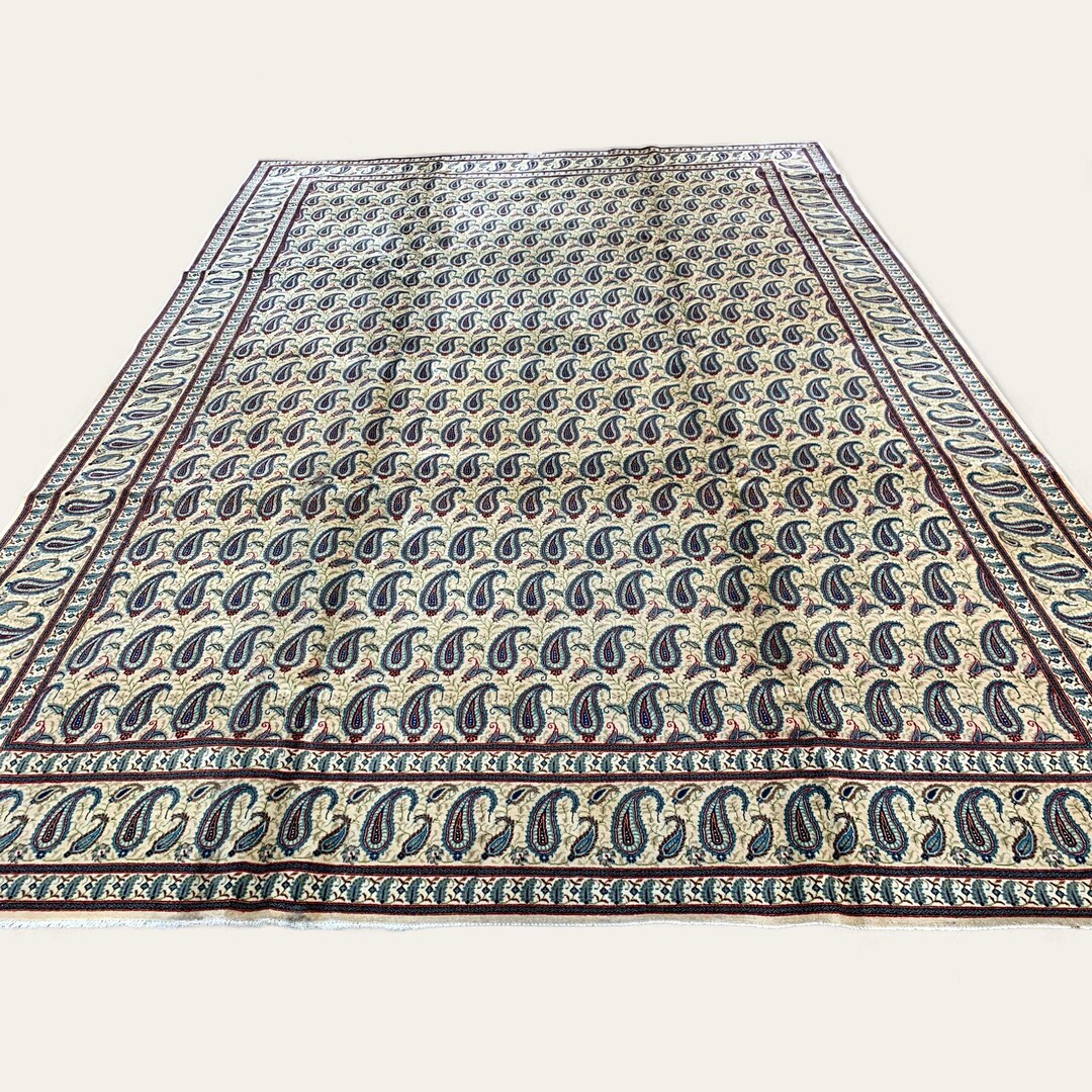 Vintage Handmade Kashan Rug | Boteh Design | 305x414 Cm | 50 Raj Knots ...