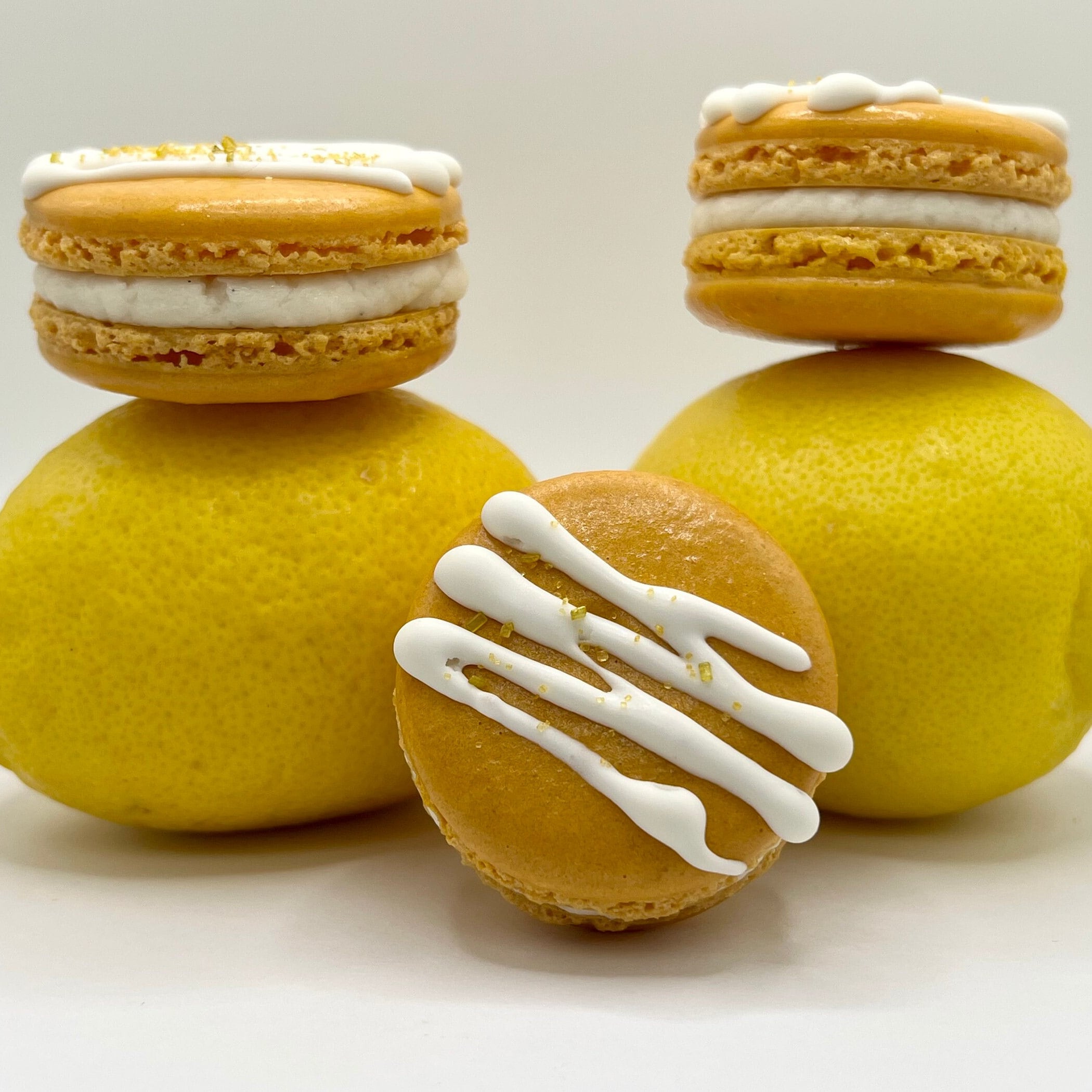 Lemon French Macaron 6, 12, 24 Lemon Macaroons Filled With Vanilla ...
