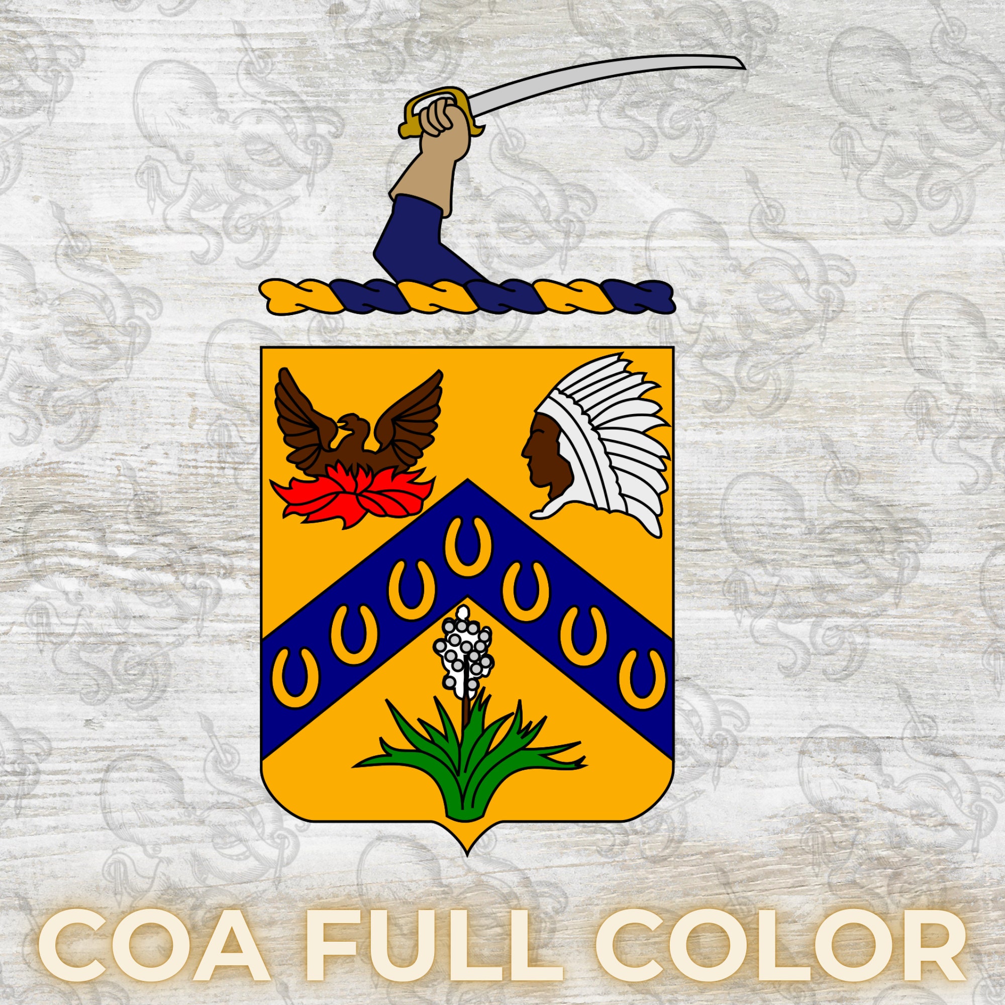 7th Cavalry Regiment DUI + Coat of Arms + Regimental Flag, Digital, SVG ...