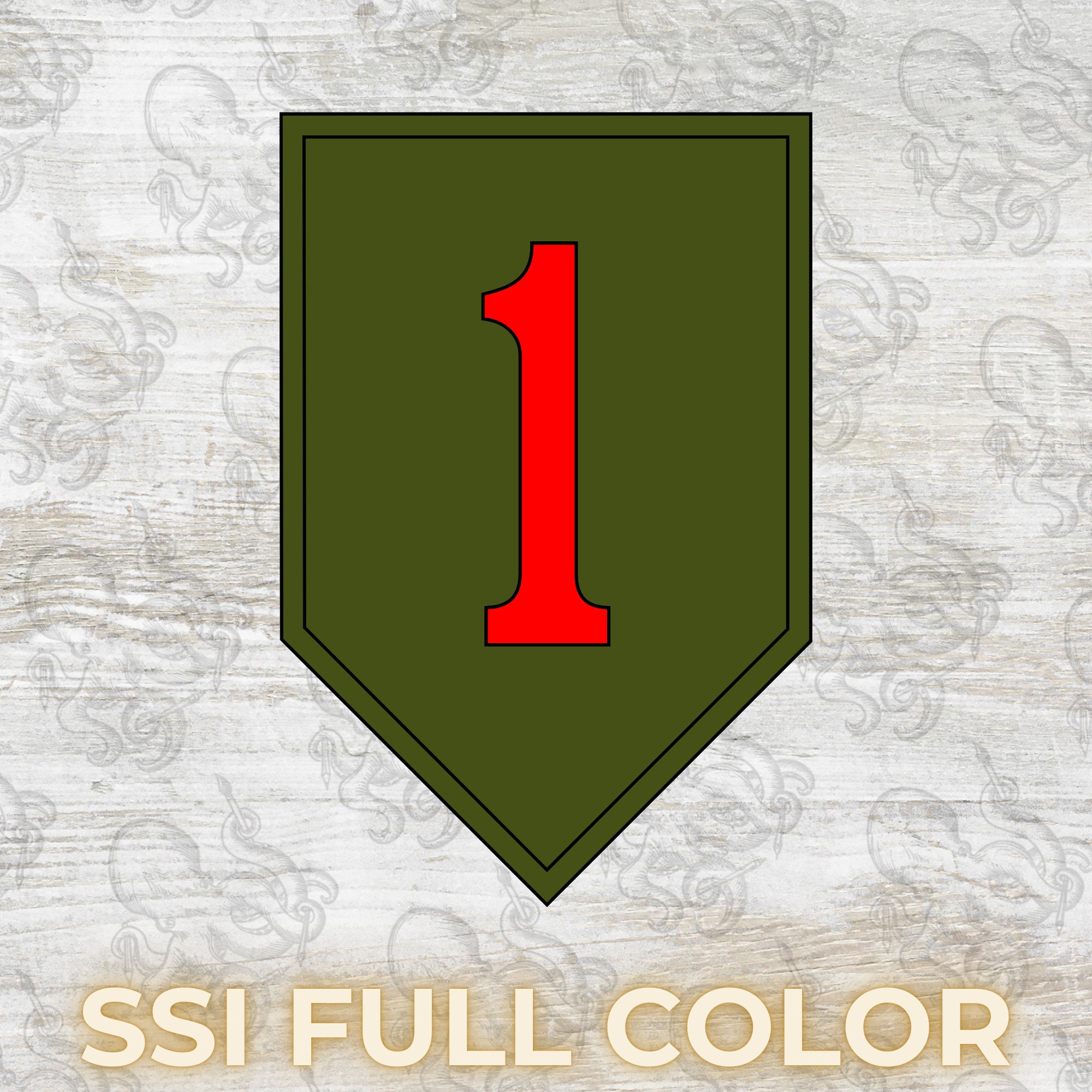 1st Infantry Division SSI + DUI, Digital, SVG - Etsy