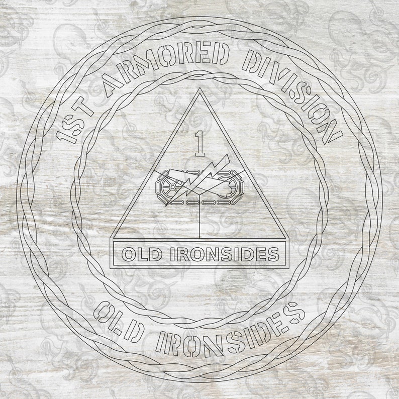 1st Armored Division SSI Digital SVG - Etsy