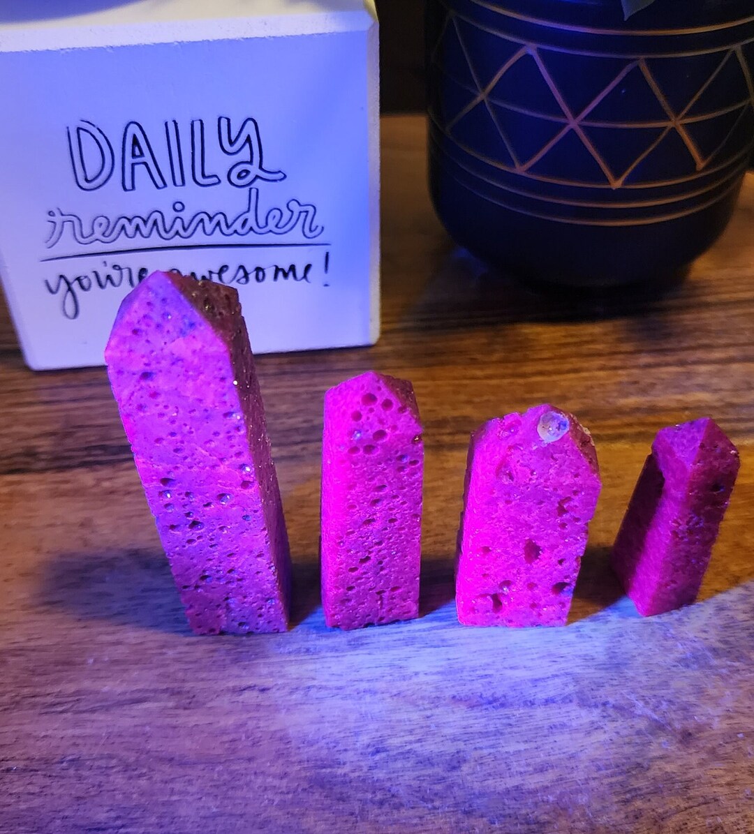 Ruby Towers, Honeycomb Ruby, UV Reactive, Towers, Points, Ruby Lovers ...