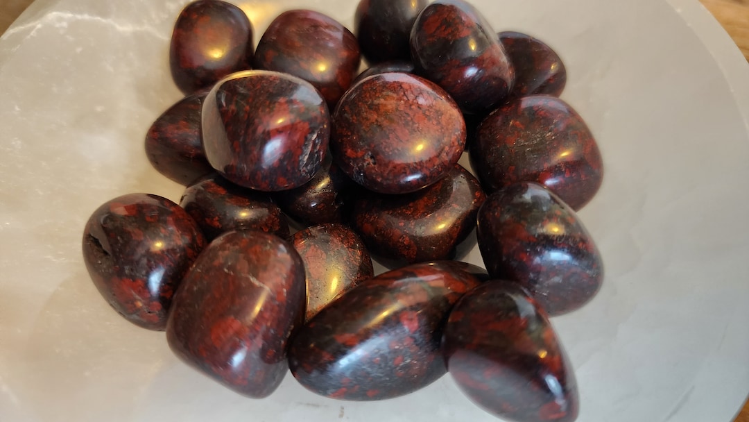 Chicken Blood Stone, Tumbled Stone, Tumbles, Crystal Life, Crystal ...