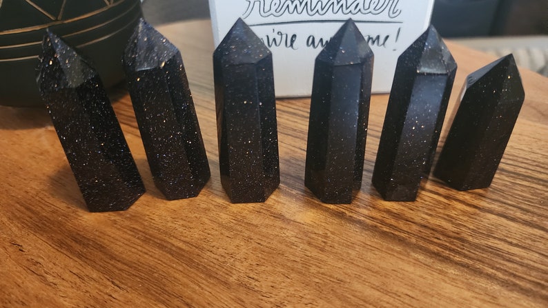 Blue Sandstone Mini Towers Blue Sandstone Bling Towers - Etsy