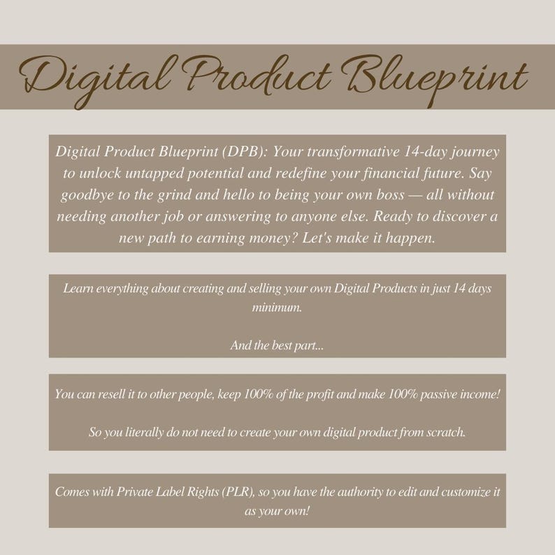 Done-for-you Digital Product Blueprint With Private Label Rights (PLR ...