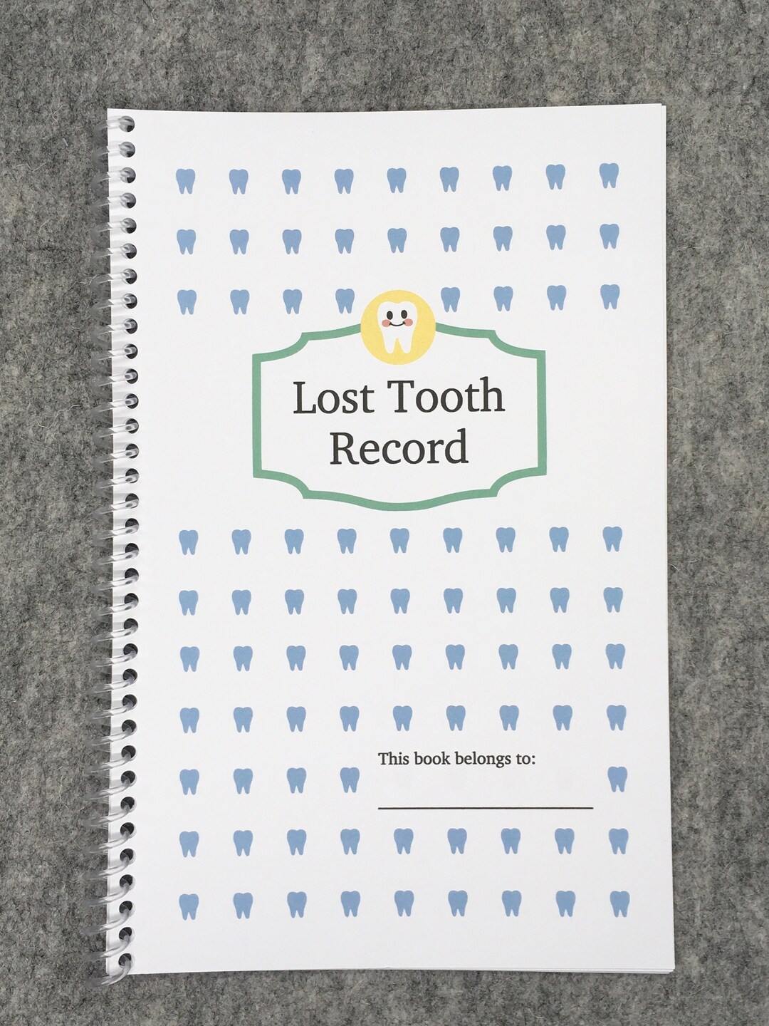Lost Tooth Record Journal Book for Kids Blue - Etsy