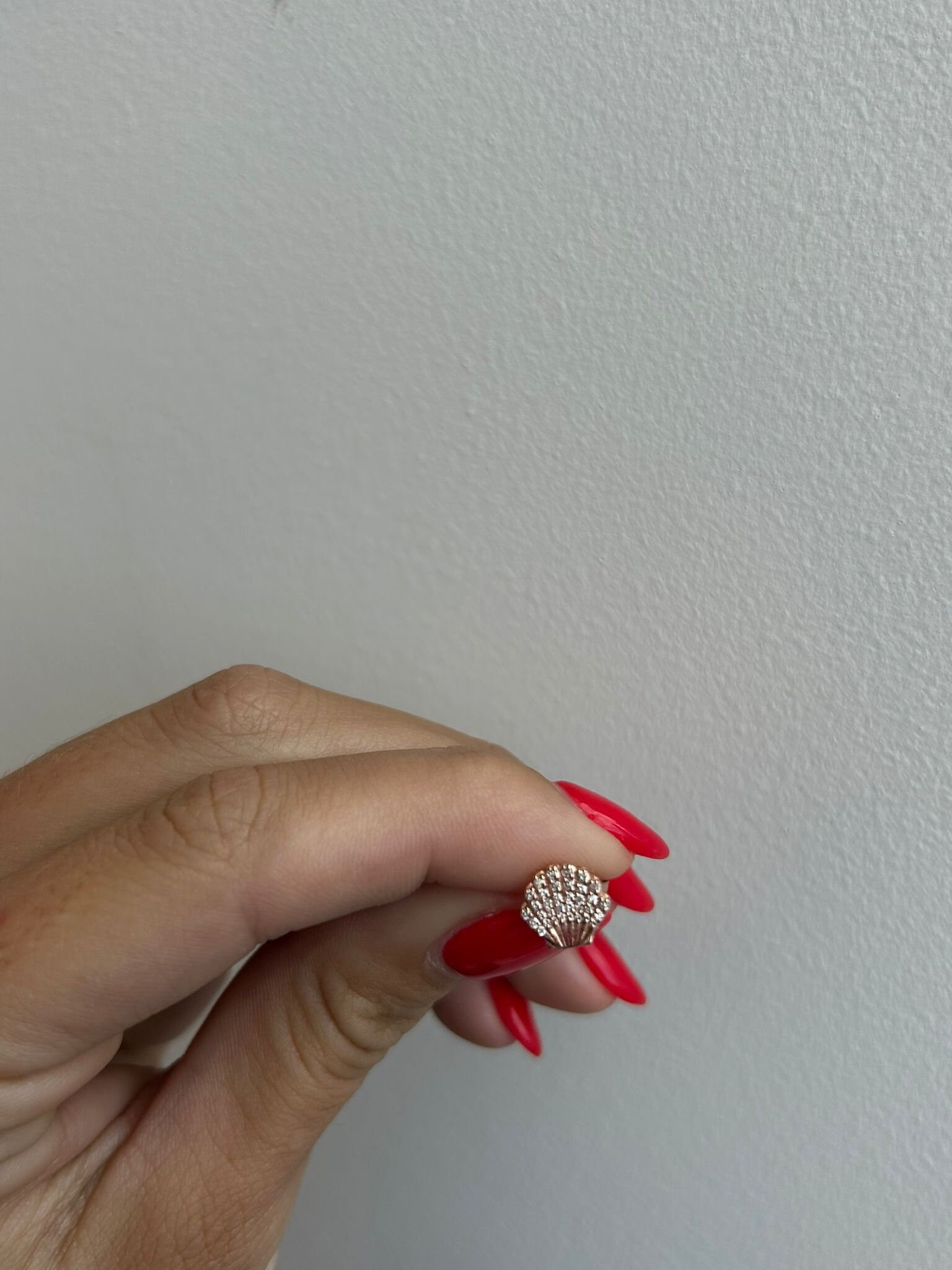 Elegant 14K Gold Sea Shell Diamond Stud Earrings - Surfer's Dream" - Etsy