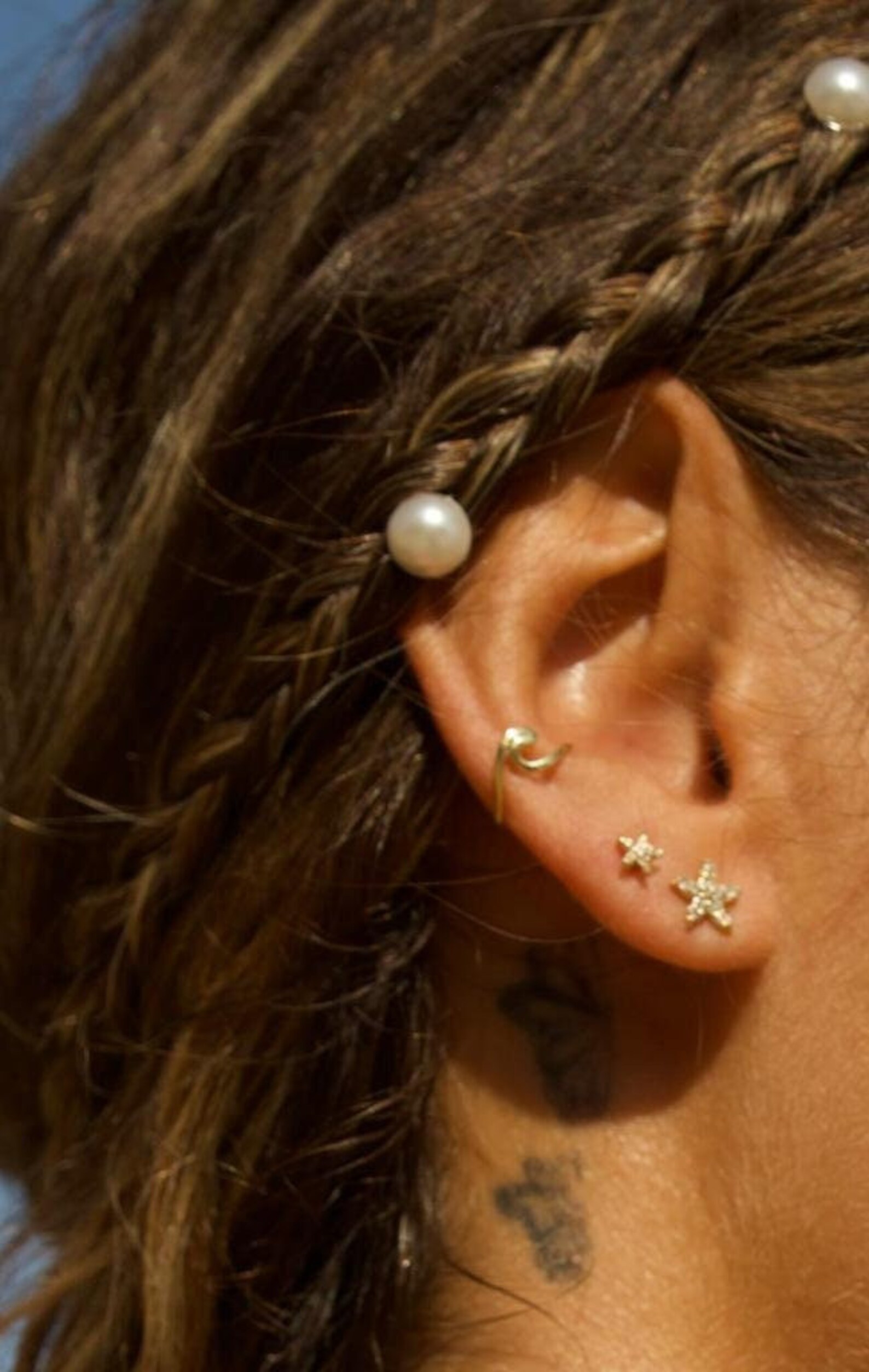 Wave 14k Gold Ear Cuff No Piercing Conch Cuff. Conch Wave Earing. Ocean ...