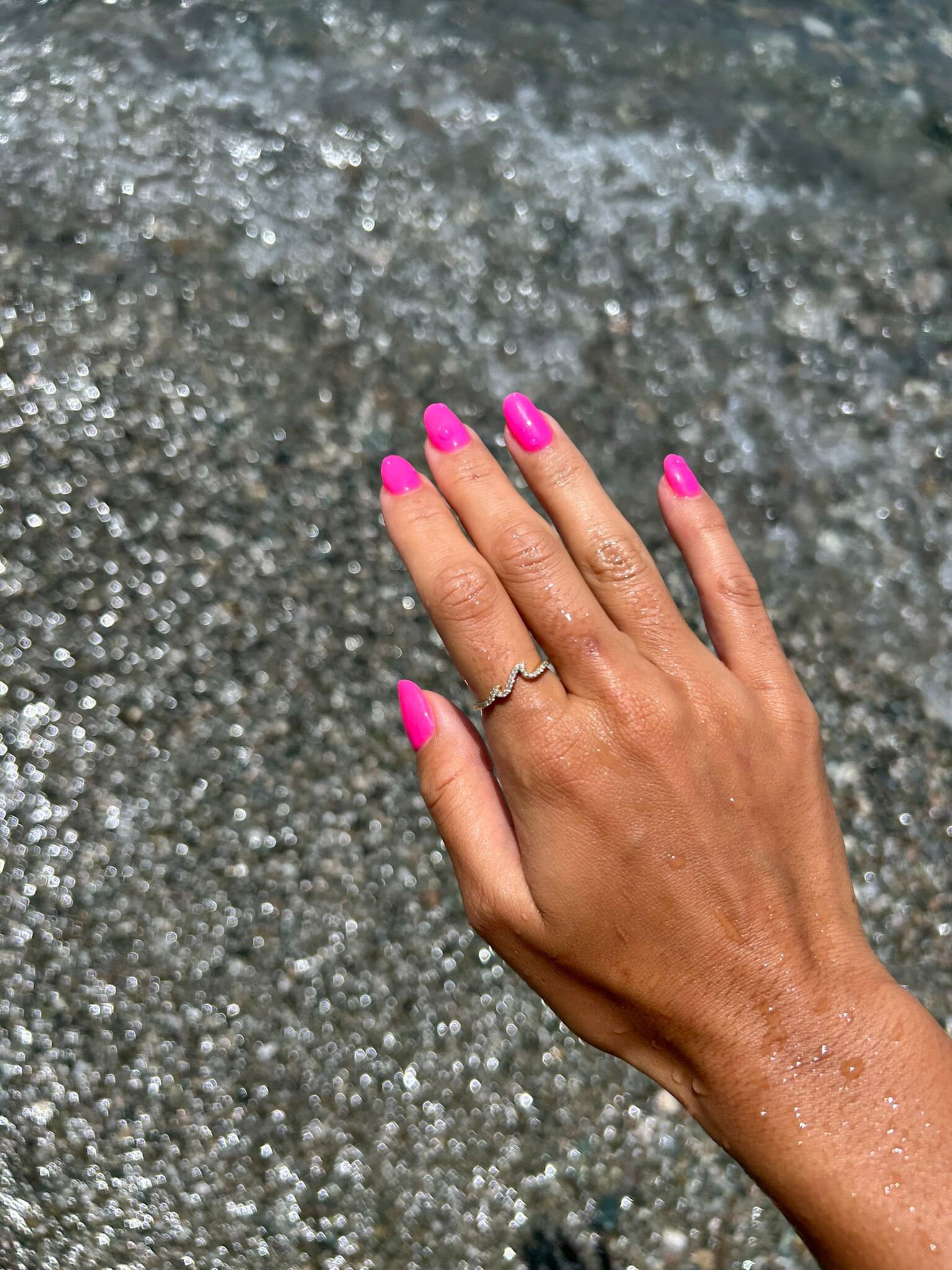 Round Diamond Wave Ring, 14k Ocean Wave Ring, Gold Wave Ring, Tidal Wave Ring, Surfers Oceans ...