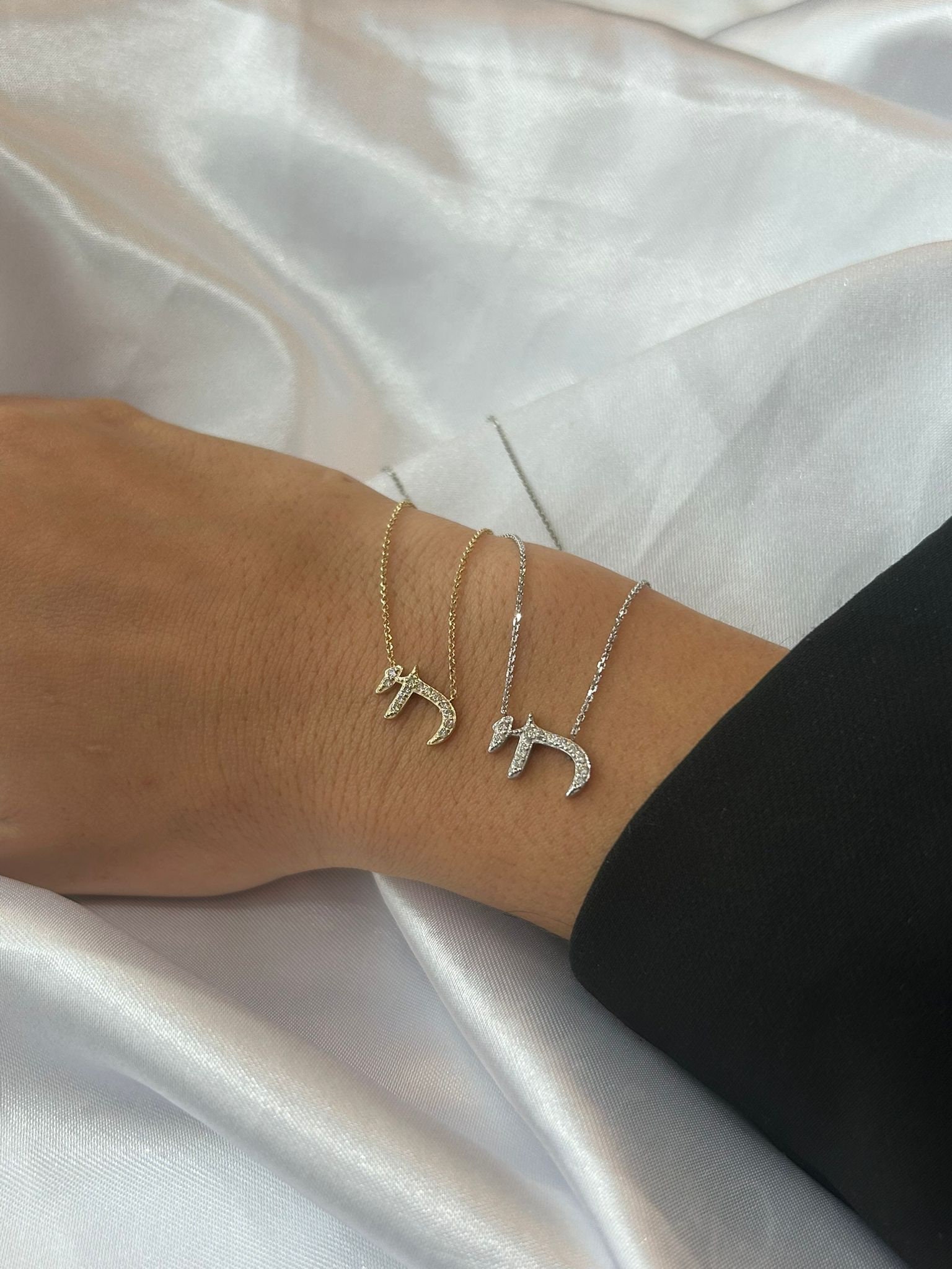 Chai Diamond Necklace. Jewish Diamond Jewelry. Medium Size - Etsy