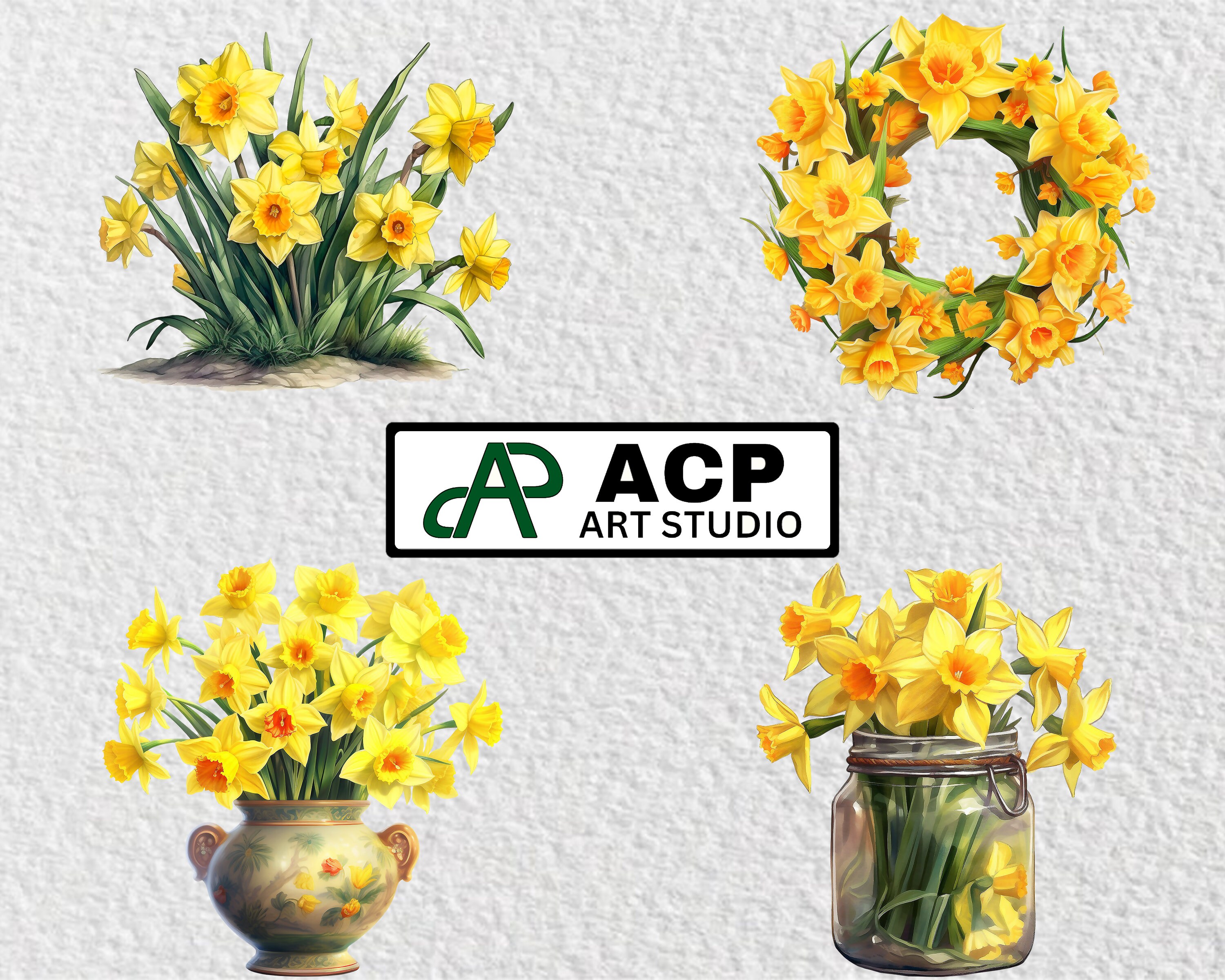 Daffodil Clipart, Daffodil PNG, Watercolor Daffodils Clip Art ...