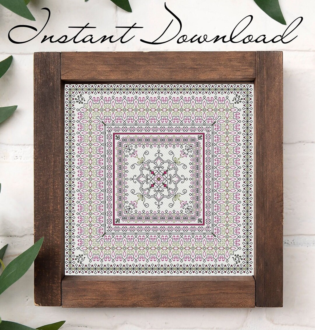 Blackwork Embroidery Cross Stitch PDF Pattern Embroidery - Etsy