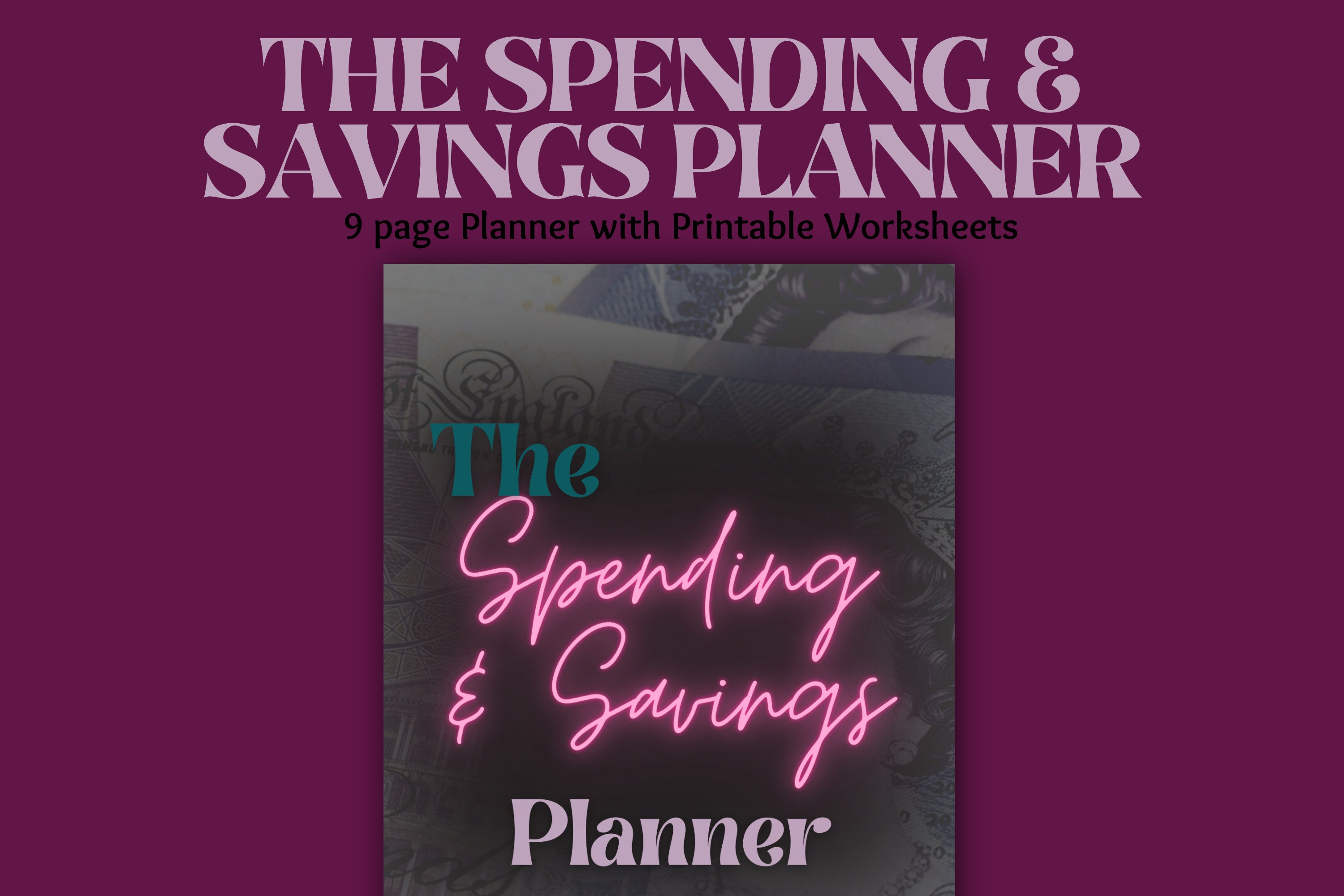 Spending & Savings Planner, Printable Budgeting Planner, Money ...