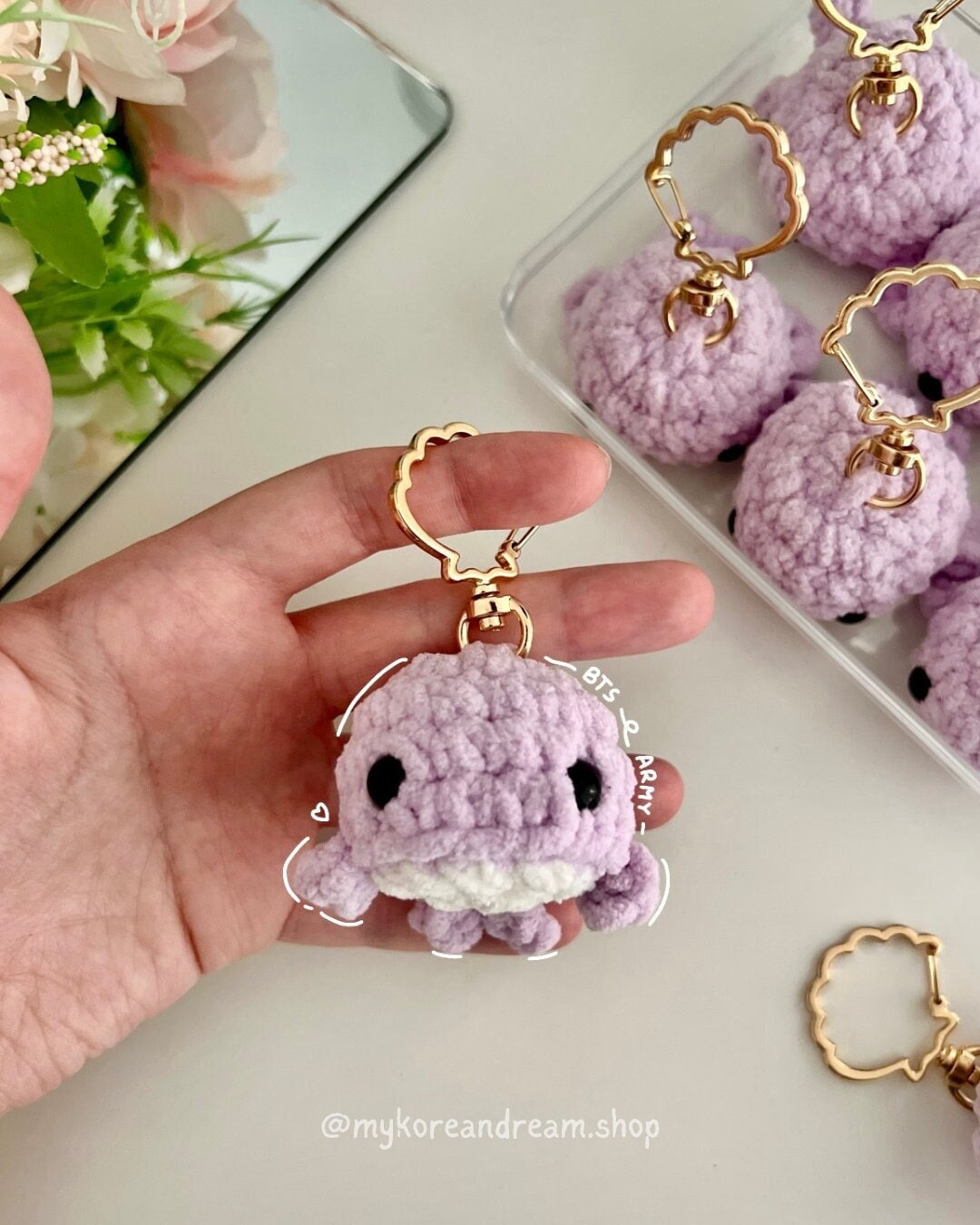 Porte-clé Baleine Tinytan (BTS) / Accessoire Militaire Bangtan Borhae ...