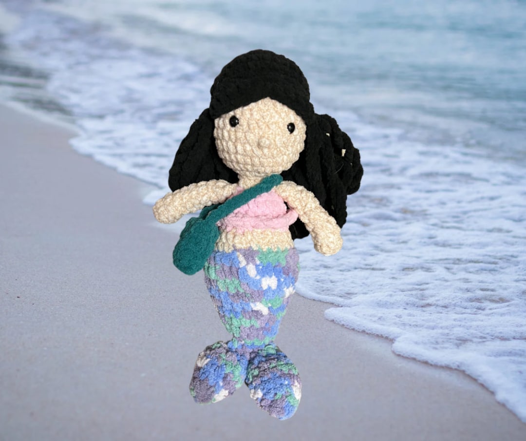 Handmade Mermaid With Pink Top and Satchel - Etsy