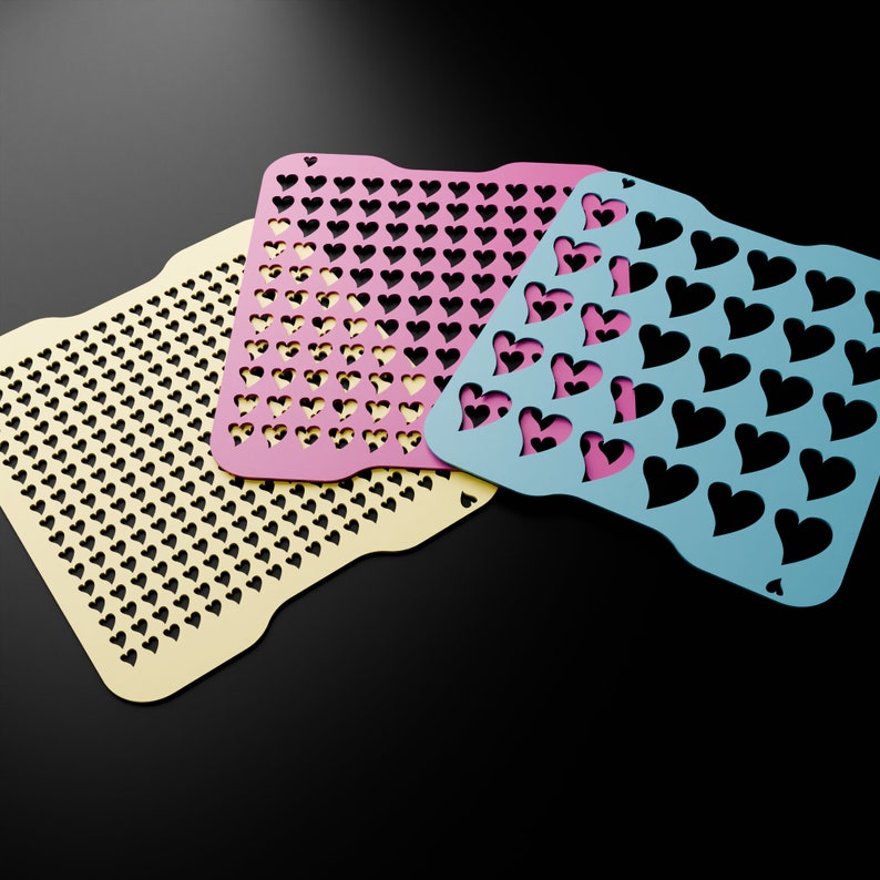 Heart Sprinkle Stencil STL: 3D Printer Cookie Maker (digital Download ...