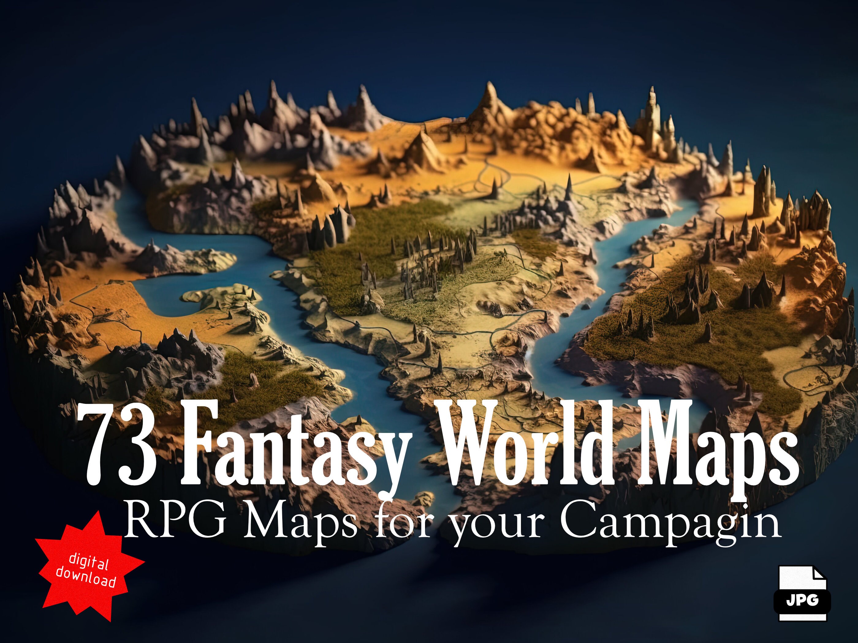 High-resolution Digital World Maps Pack 73 JPG Images for Dnd - Etsy ...