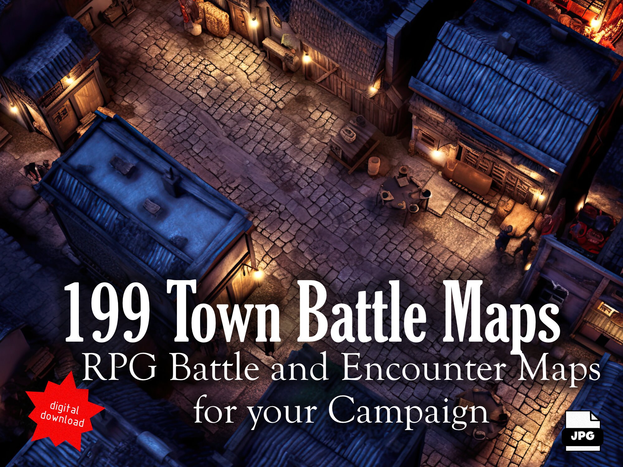 High-resolution Digital Town Map Pack, 199 JPG Images for Dnd / TTRPG ...
