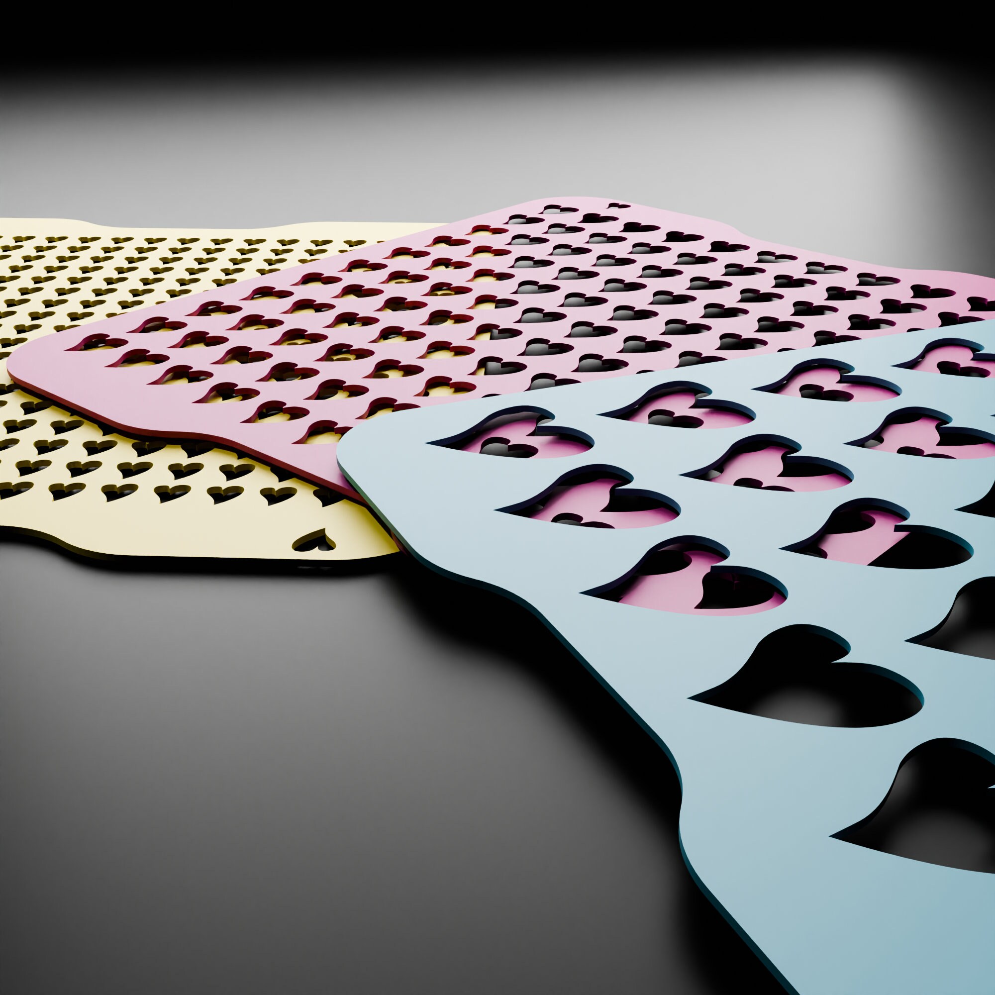 Sprinkle Stencil Heart STL, 3 Sizes of Digital Stencil Files for 3D ...