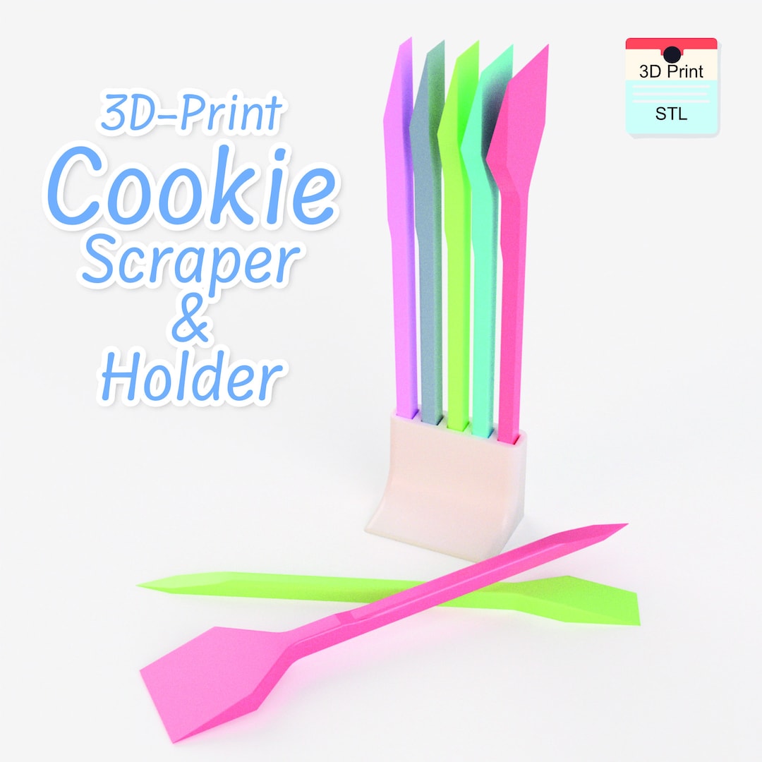 Cookie Scraper Set: 6 Sizes, Cookie Scribe Holder (STL Files) - Etsy