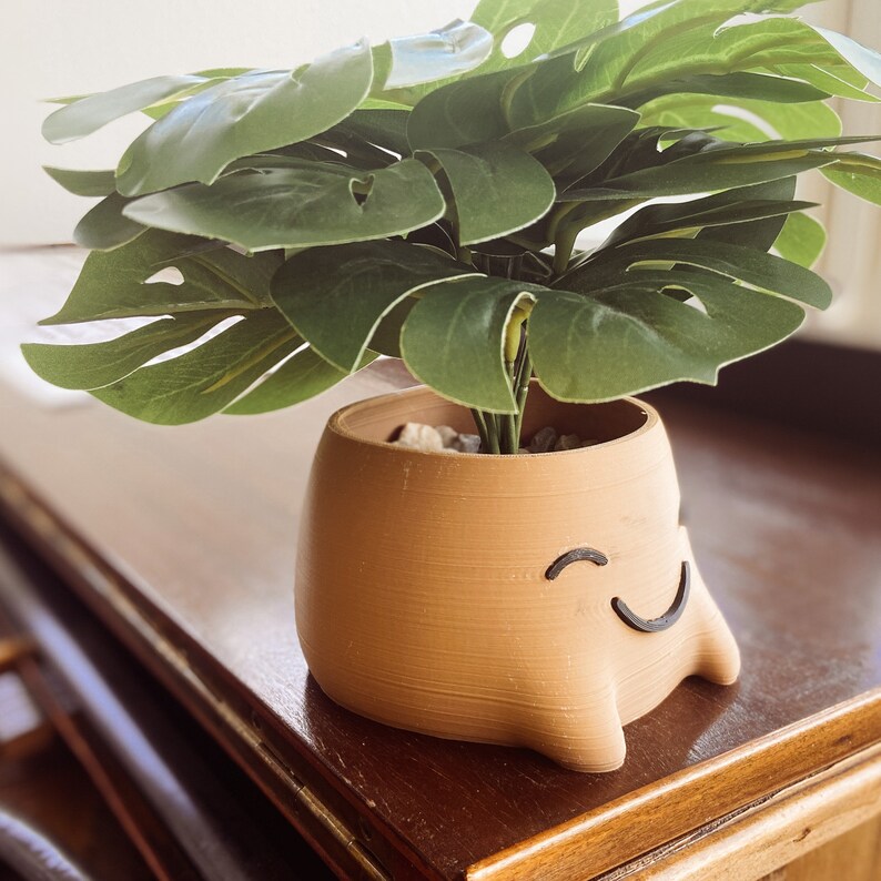 Happy Kawaii Planter Pot STL 3D Print File, Digital Download for 3D ...