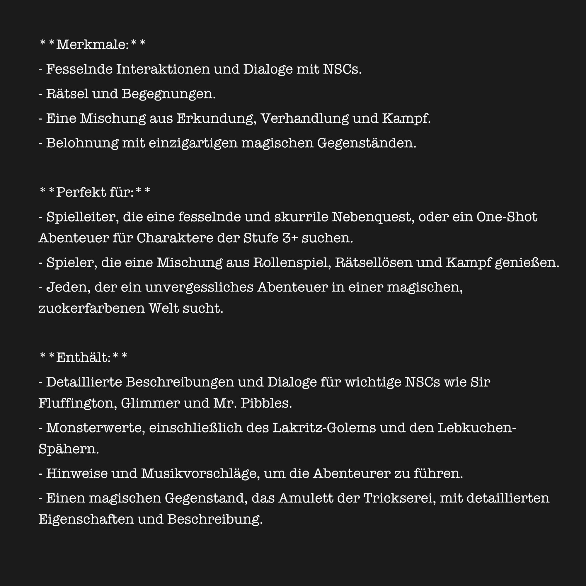 Digital TTRPG 5e Side Quest Adventure in German Language - Perfect Game ...