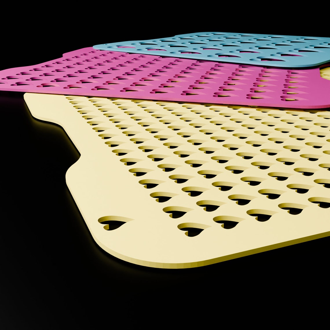 Sprinkle Stencil Heart STL, 3 Sizes of Digital Stencil Files for 3D ...