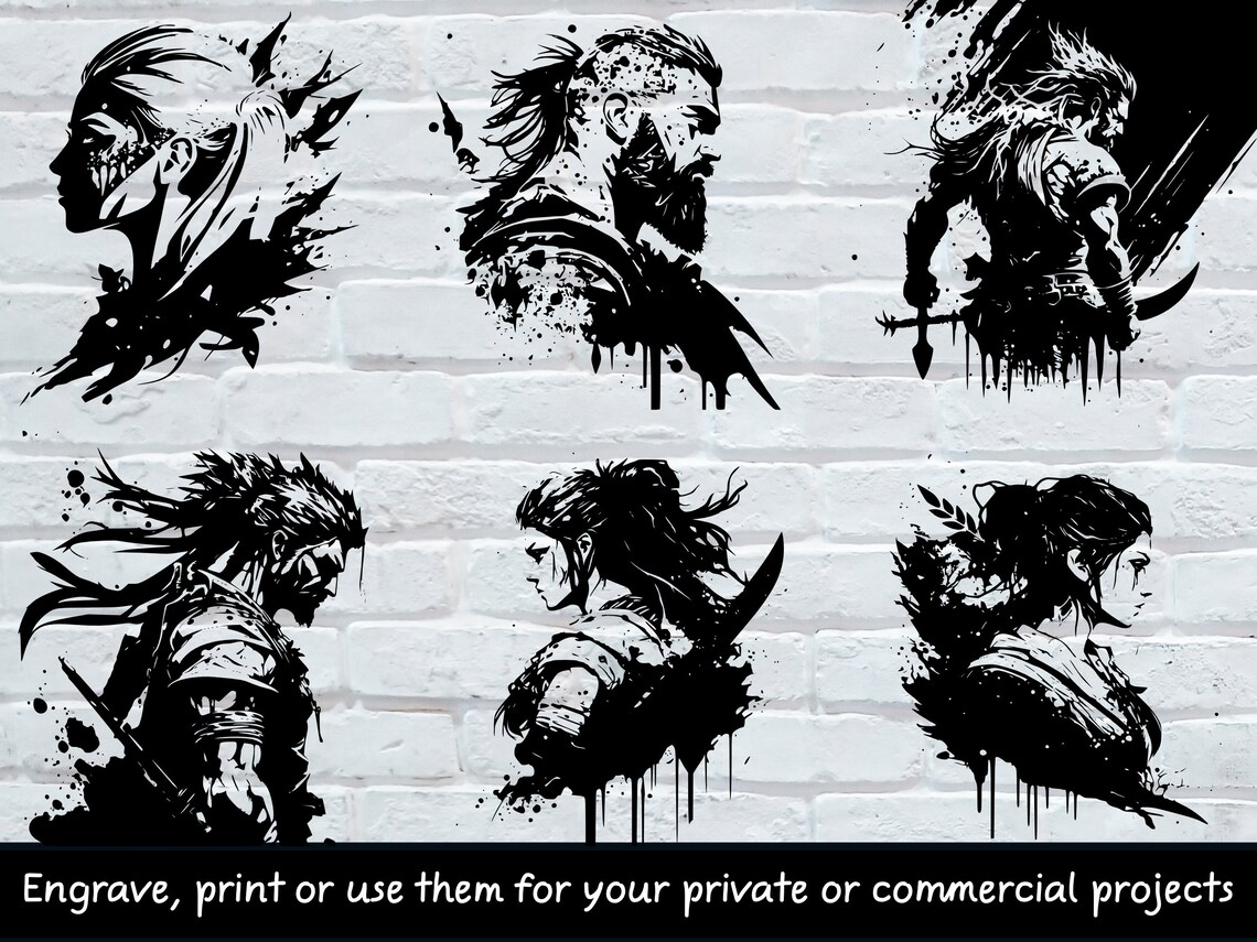 Fantasy Silhouette SVG - Dnd Svg Bundle Von 24 Fantasy Silhouette ...